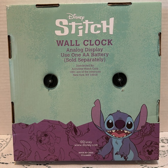 Disney | Wall Decor | Disney Stitch Analog Wall Clock Pink Heart | Poshmark